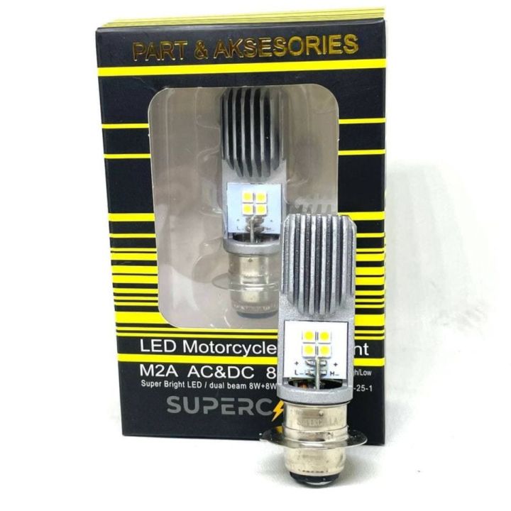 Supercalla Lampu Motor LED M2A Utama Motor Matic Matik Bebek Depan H6 ...