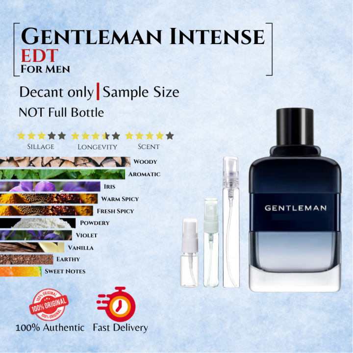 Gentleman Intense EDT Perfume for men Sample Decant (Takal) | Lazada PH