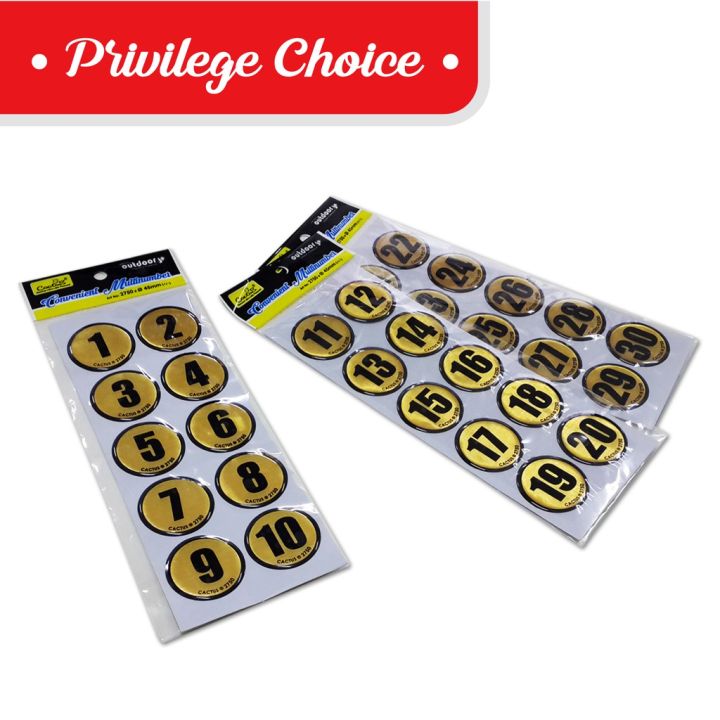 Epoxy Numbering Sticker/ Pelekat Nombor Meja/ Table Number Sticker ...