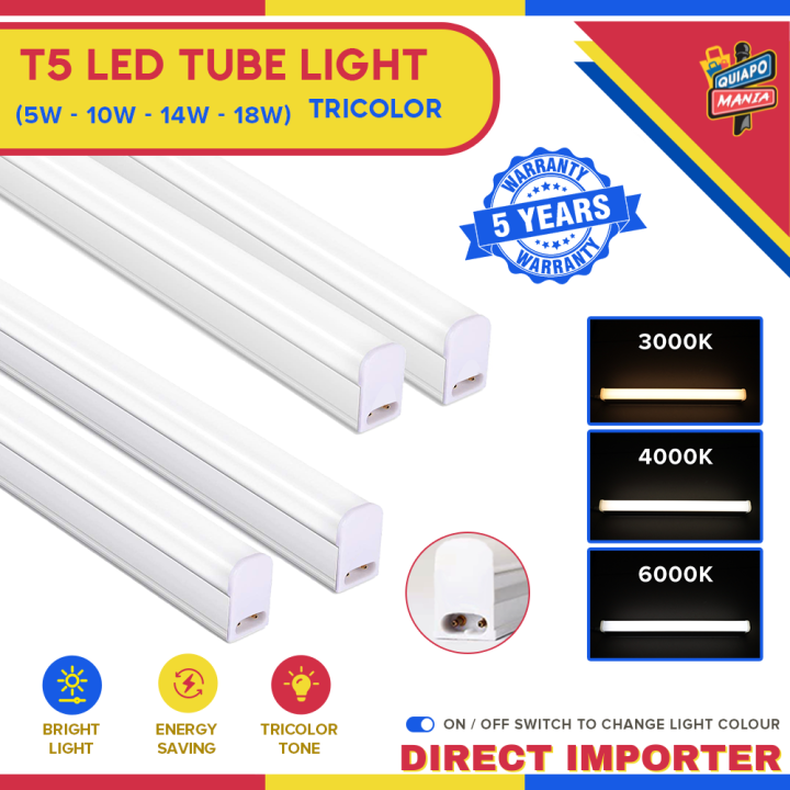 Quiapo Mania - T5 LED Tube Light 5W 10W 14W 18W Tricolor /High-Quality ...