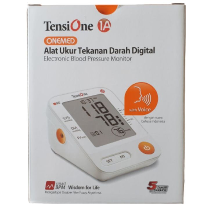 Tensimeter Digital Dengan Suara TensiOne 1A OneMed + Adaptor Alat Tensi ...