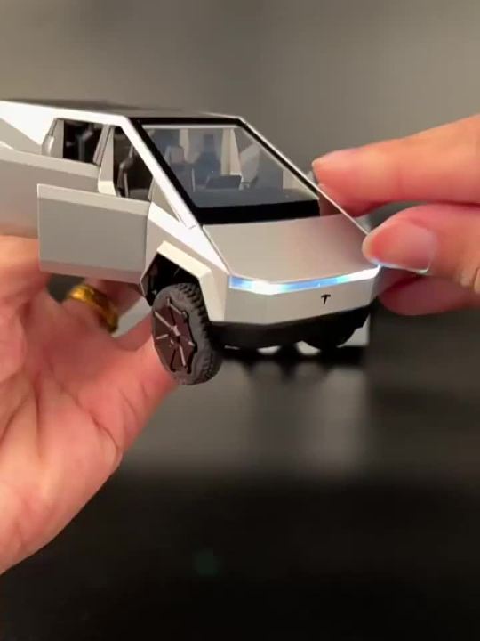 hot 1:32 Tesla Cybertruck Trailer Car MPV VAN Alloy Diecasts & Toy ...