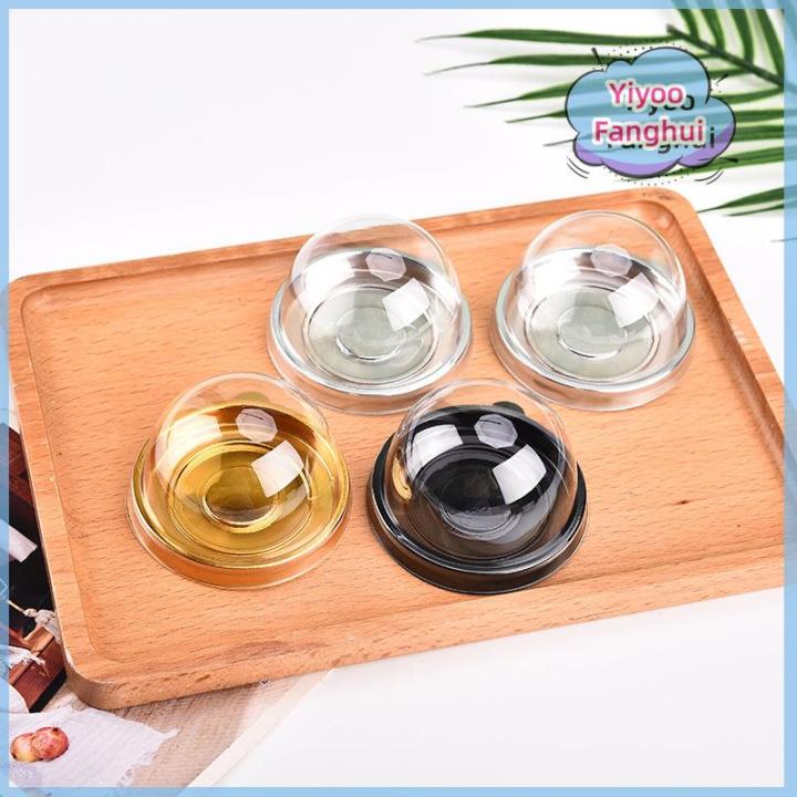 Yiyoo กล่องเค้กพลาสติกใส10ชิ้นถาดใส่ขนมไหว้พระจันทร์ไข่ไข่แดงกล่องบรรจุ ...