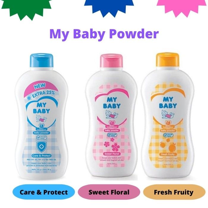 My Baby Powder Sweet Floral Soft & Gentle Fresh Fruity 500 gr 250 gr ...