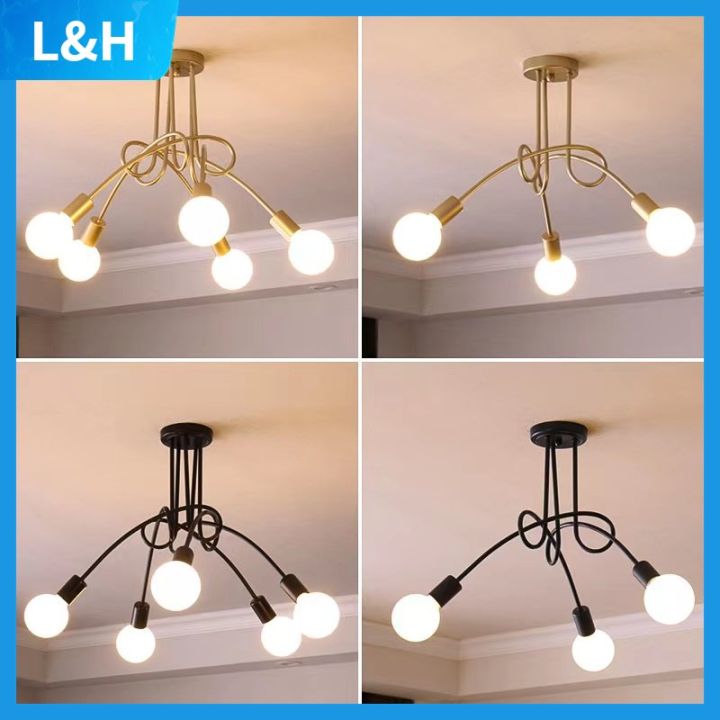 L&H （COD）Pendant ceiling lamp Nordic lighting pendant lamp 3 heads 5 ...