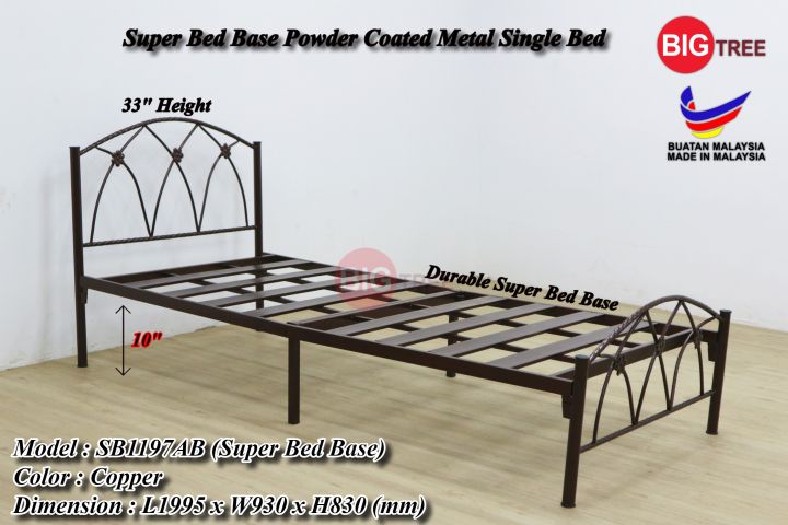 Big Tree Super Strong Bed Base Metal Single Bed Frame / Katil Besi ...