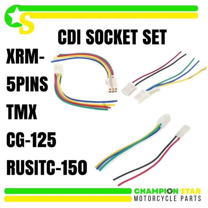 MOTORCYCLE PARTS CDI SOCKET SET FOR XRM,TMX,CG-125/RUSITC-150 | Lazada PH