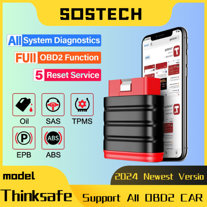 THINKCAR Thinksafe Obd2 Scanner Full System 2024 Check Engine ABS SRS ...