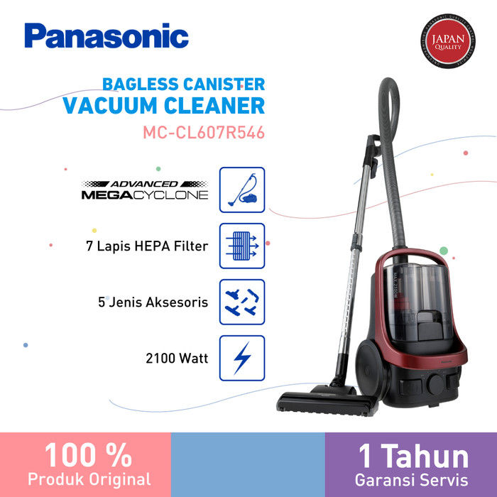 Panasonic MC-CL607R546 Advanced Mega Cyclone Vacuum Cleaner - Ruby Red | Lazada Indonesia