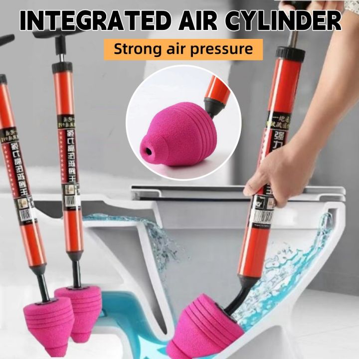 High Pressure Toilet Plunger Drain Unblocker Powerful Manual Pneumatic ...