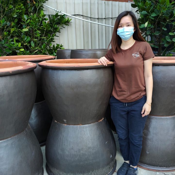 90s Greenovation XTRA Large Grey Clay Pot 特大经典灰色陶瓷花盆 | Lazada