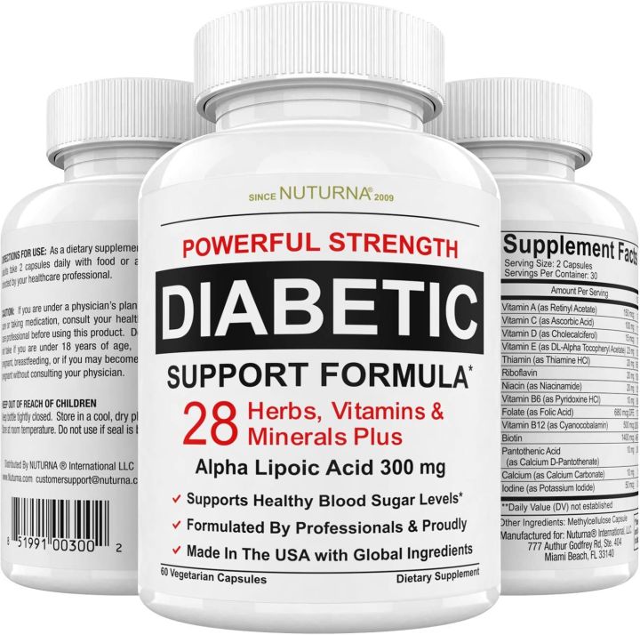 Nuturna Powerful Strength Diabetic Support Formula Supplement, 28 ...