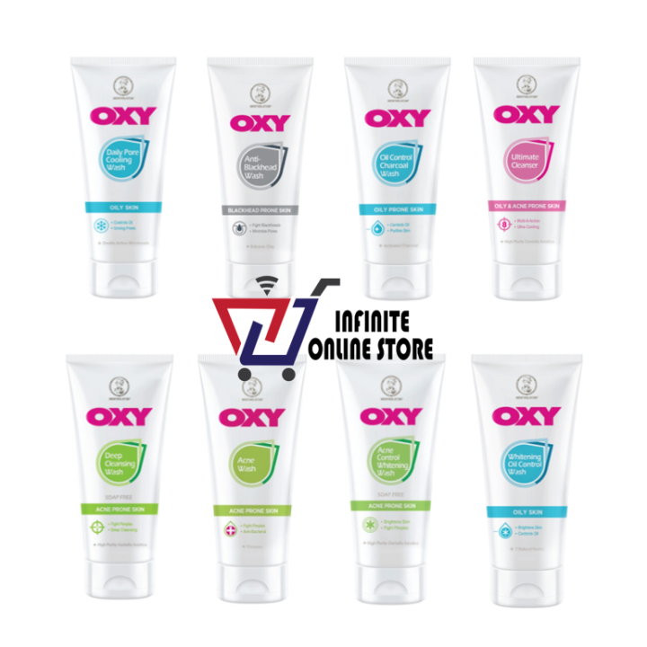 Oxy Cleanser Facial Wash (100g) (Daily Pore Cooling / White Oil Control ...