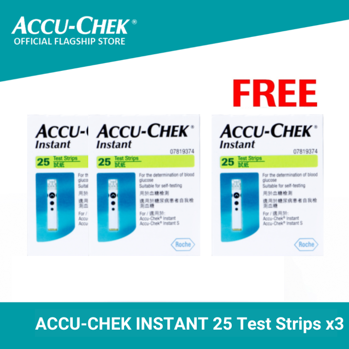 Accu-Chek Instant Test Strips 25's x 2 + FREE 25's | Lazada PH