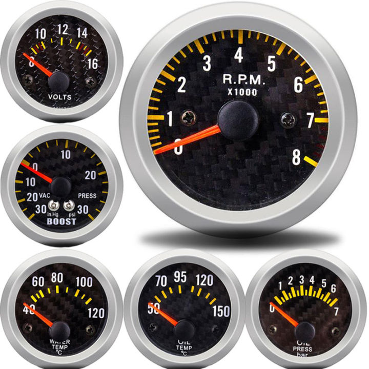 【Limited edition】 2 52mm Car Tachometer/boost/water Temp/ Temp/ Press ...