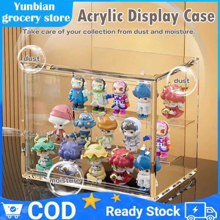 Acrylic Display Case Figures Storage Box with 3Tier Clear Stackable ...