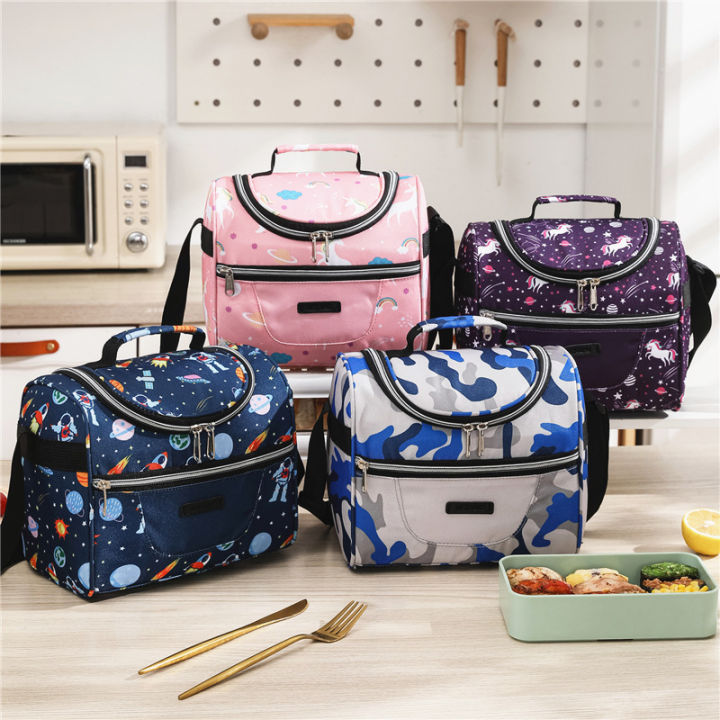 Cylinder insulation bag Waterproof aluminum foil round lunch bag ...