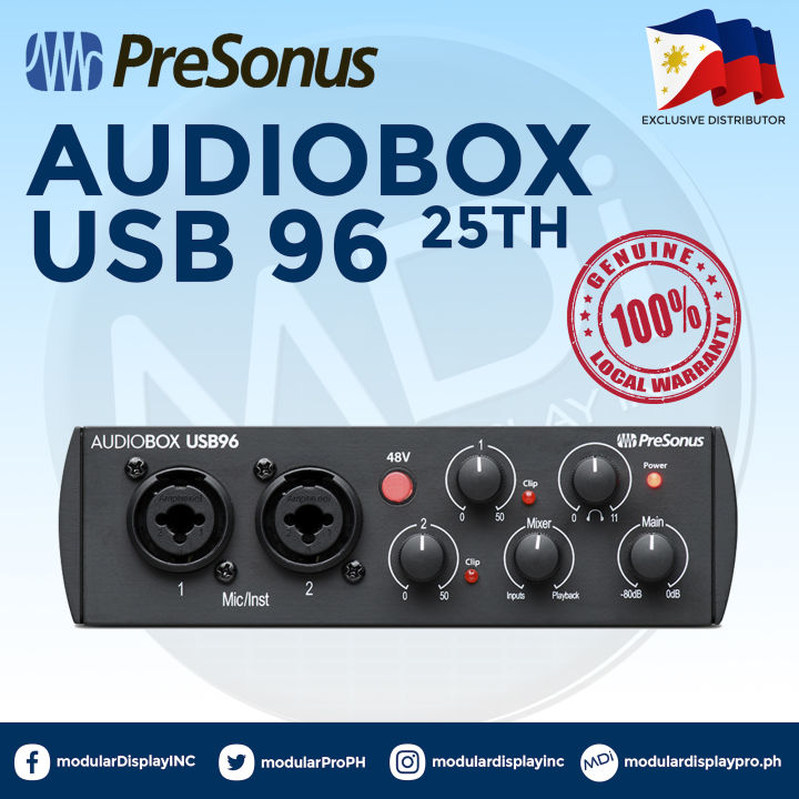 PreSonus AudioBox USB 96 USB Audio Interface - 25th Anniversary Edition ...