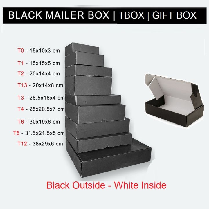 Black Corrugated Box/ Carton/Kraft Mailer Box/ T-Box sold per piece | Lazada PH