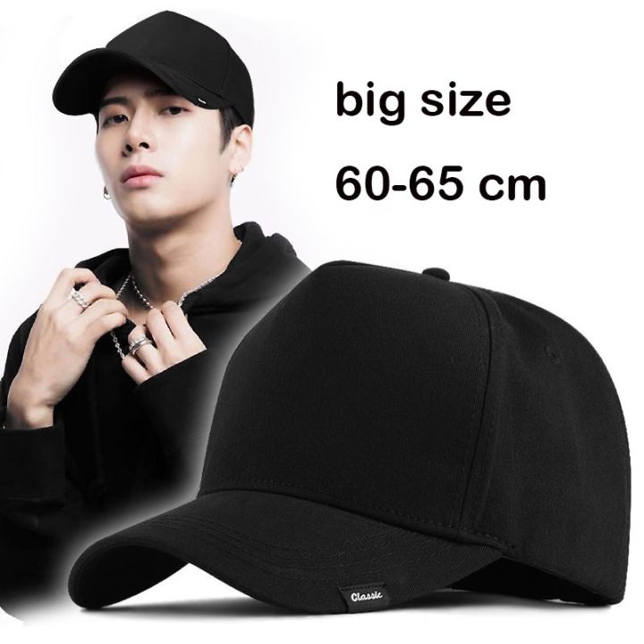baseball cap men big size cotton peaked cap hard top spring and summer ...
