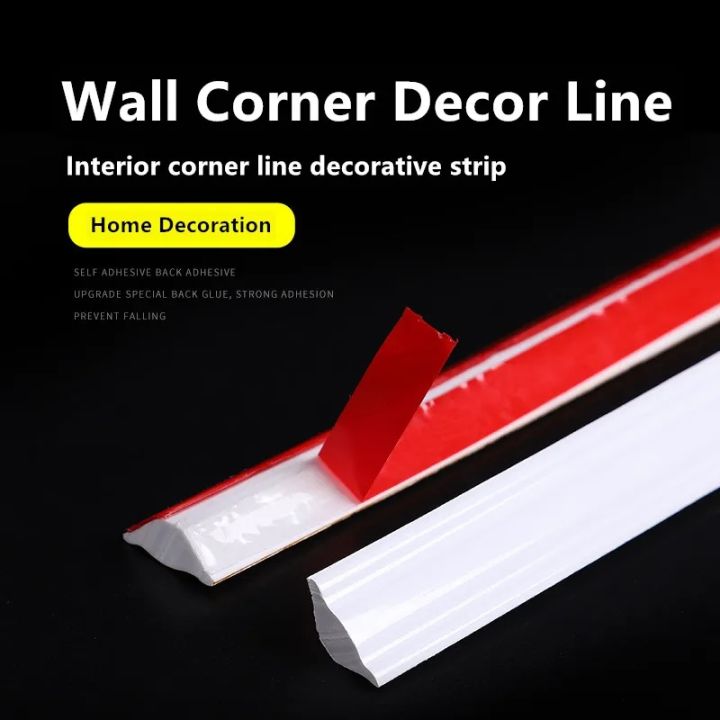 5 Meter PVC internal corner line Flexible Wall Molding Trim Peel and ...