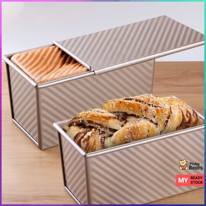 Carbon Steel Non Stick Loaf Bread Toast Mould With Lid Cover Durable ...