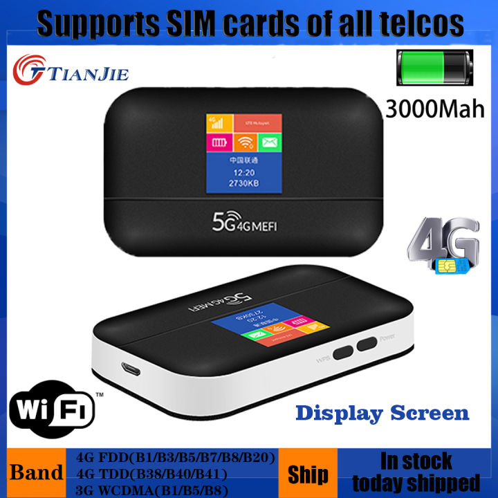 4G Wifi Router Unlock Modem Wifi Wireless 3000mAh Battery 150Mbps ...