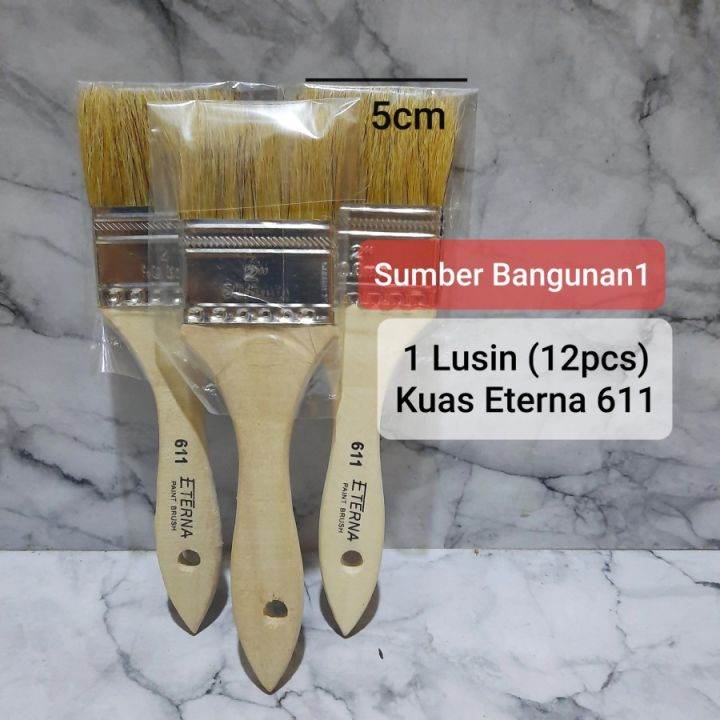 Kuas Eterna 611 Tipis 2 inci 2" (12pcs) kuas cat minyak kayu tembok ...