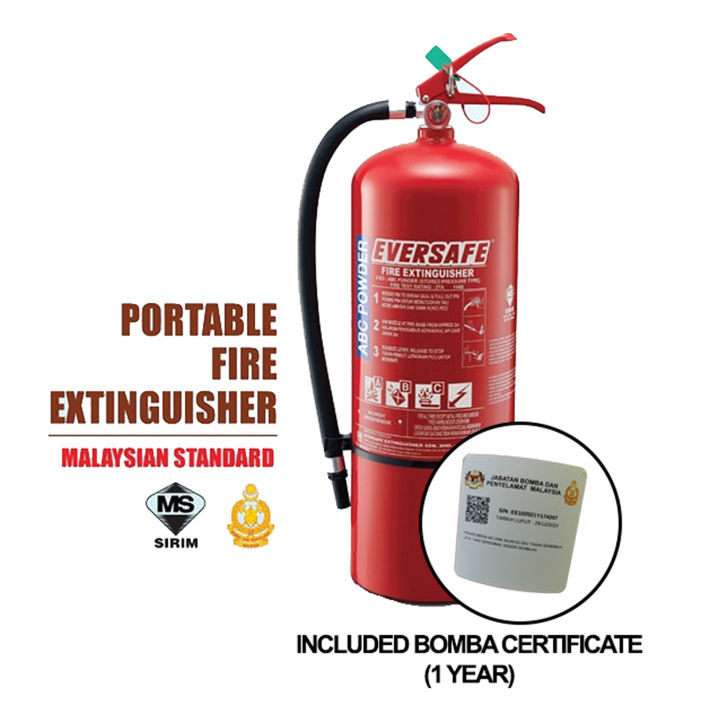 Fire Extinguisher 9kg Dry Powder (Year Made 2024) | Lazada