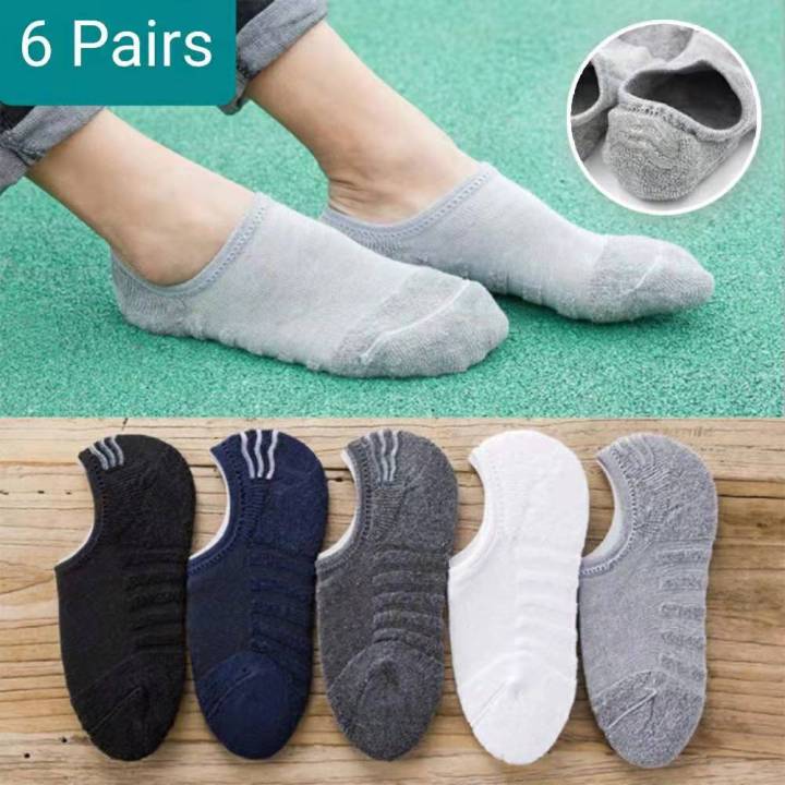 6 Pairs Invisible Socks Men Women Footsocks | Lazada PH