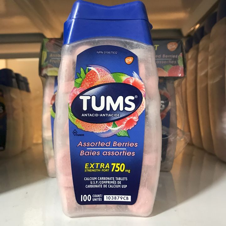 TUMS ANTACID Assorted FRUIT or BERRIES 750mg Extra Strength-Fort 100 ...