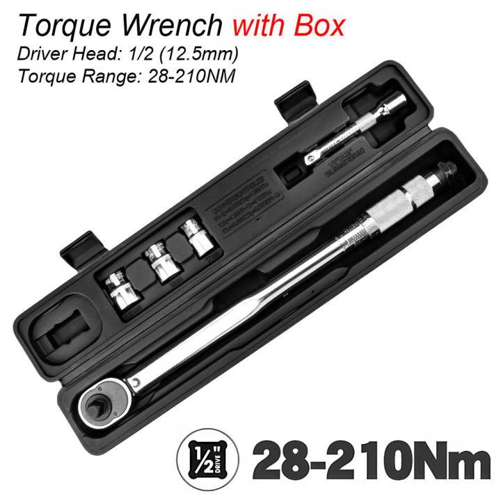 Flyman Torque Wrench Hand Tool Adjustable 1/2" Drive Click Type 28-210 ...
