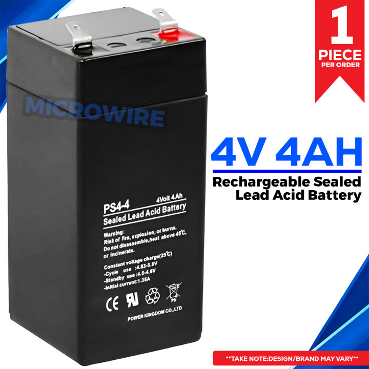 4V 4Ah Rechargeable Battery 4V4Ah 4 Volts Battery 2FM4 Batteries 4V 4 ...