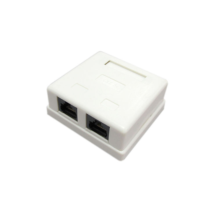 Rj45 Connector Cat5e Cat6 Junction Box Dual Ports Deskbox 2-port ...