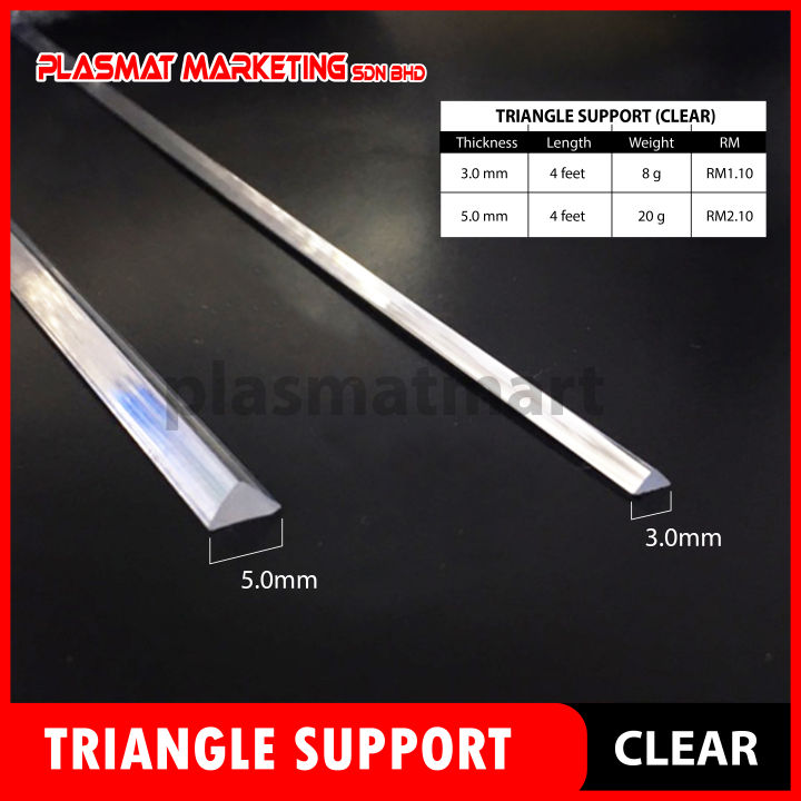 CLEAR ACRYLIC TRIANGLE SUPPORT STICK | Lazada