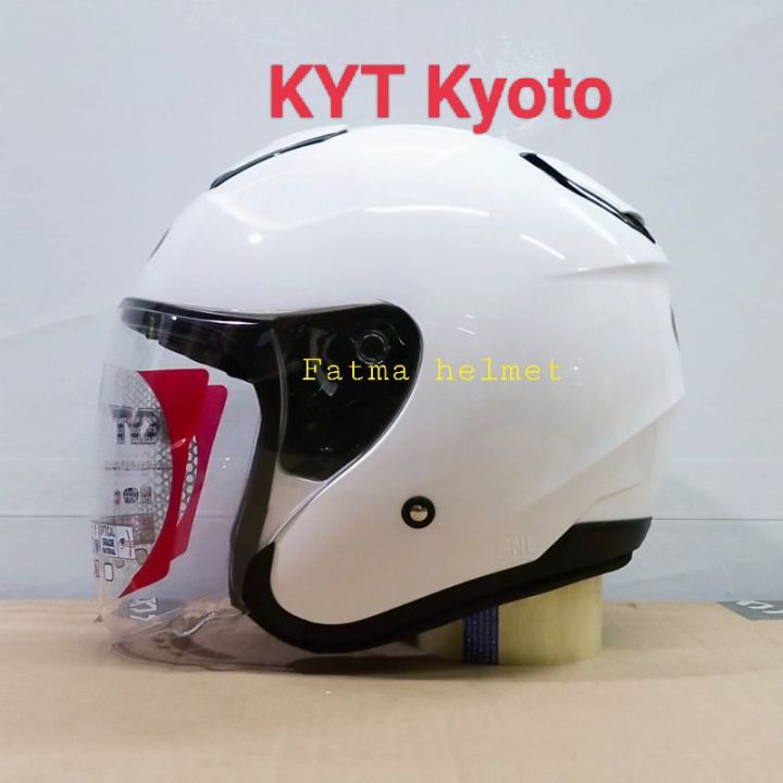 HELM KYOTO R SOLID WARNA WHITE 100% ORIGINAL KYT FATHAN HELMET | Lazada ...