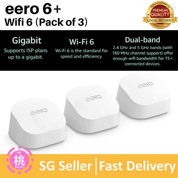 Amazon eero 6+ dual-band mesh Wi-Fi 6 system, with built-in Zigbee ...