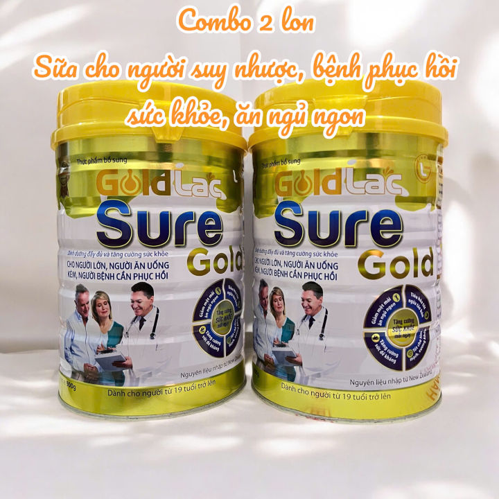 [COMBO 2 LON]) Sữa Goldlac Sure Gold dinh dưỡng đặc giúp phục hồi sức ...