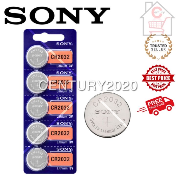 SONY CR2032 Lithium Battery Quality Coin Cell Watch Electronic 5pcs ...