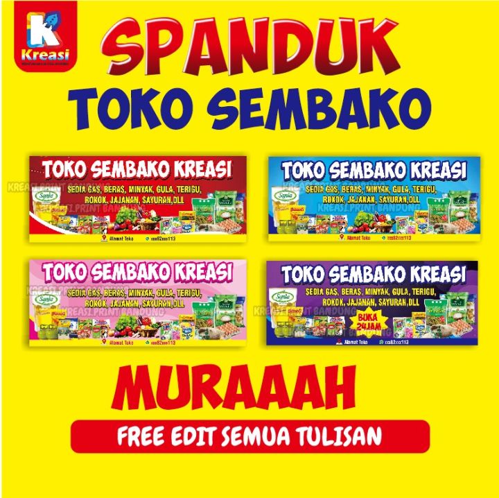 SPANDUK SEMBAKO MURAH / BANNER SEMBAKO | Lazada Indonesia