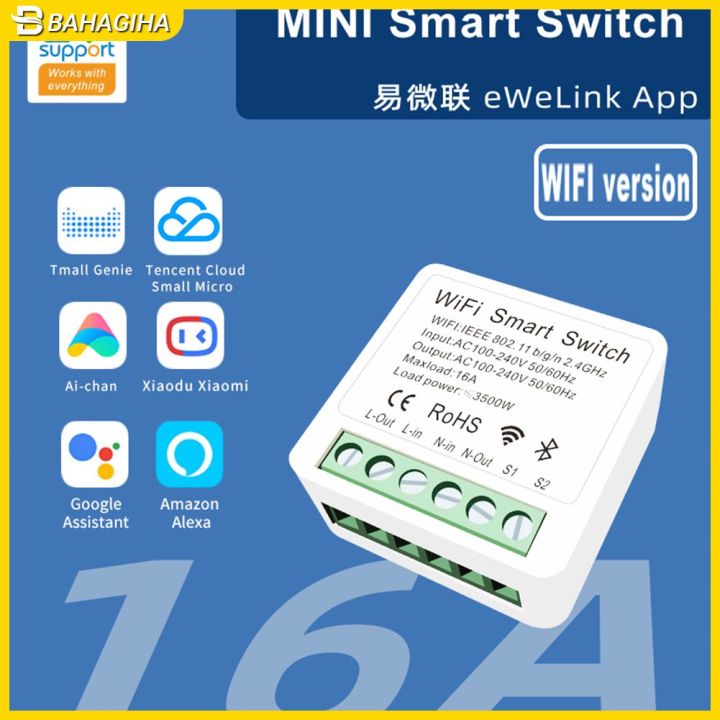 【Bahagiha】eWeLink Wifi 16A MINI Smart Switch รองรับ2-Way Control Timer ...