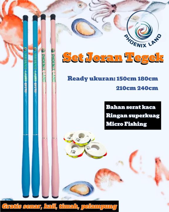 Set Joran Tegek Telescopic dengan Senar Kail Timah Pelampung Siap Pakai ...
