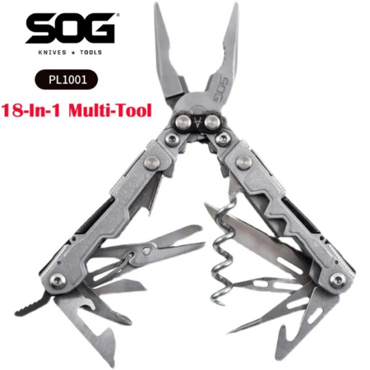 SOG PL1001 EDC Multi-Tool Folding Pliers Survival Bushcraft Outdoor ...