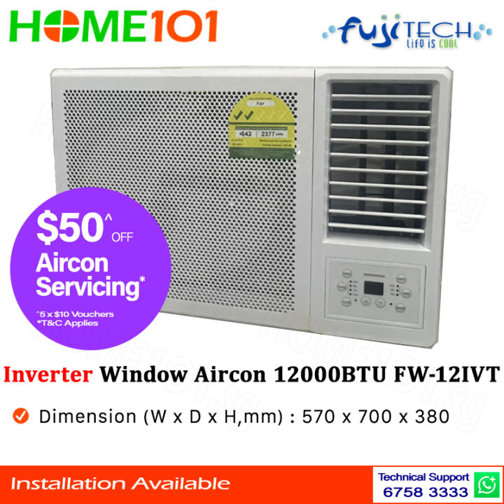 Fujitech Inverter Window Air Con 12000BTU FW-12IVT *NO INSTALLATION ...