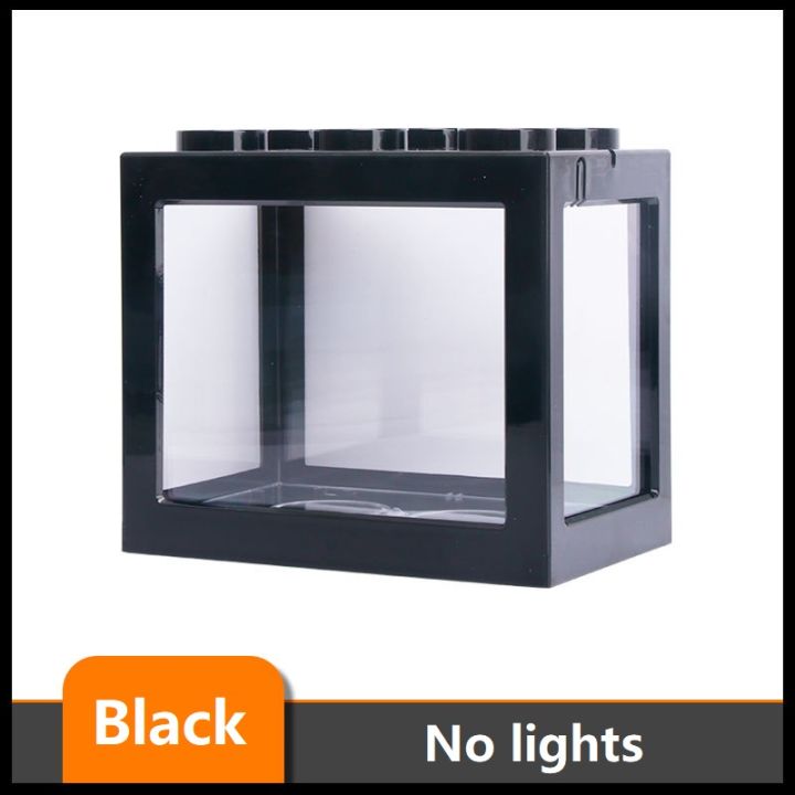 Mini Aquarium Fish tank Desktop Terrarium For Small Betta Fish, Shrimp ...