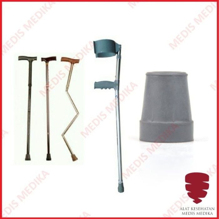 Karet Kaki Bawah Tongkat Elbow Lurus Lipat Alat Bantu Jalan | Lazada ...