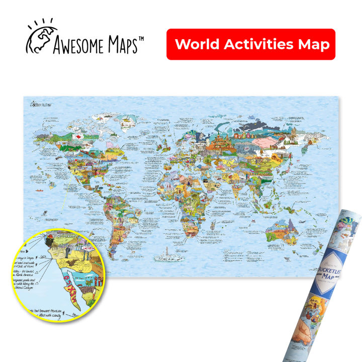 [Smart Kiz] Awesome Map / World Activities Map / DIY Map / Illustration ...