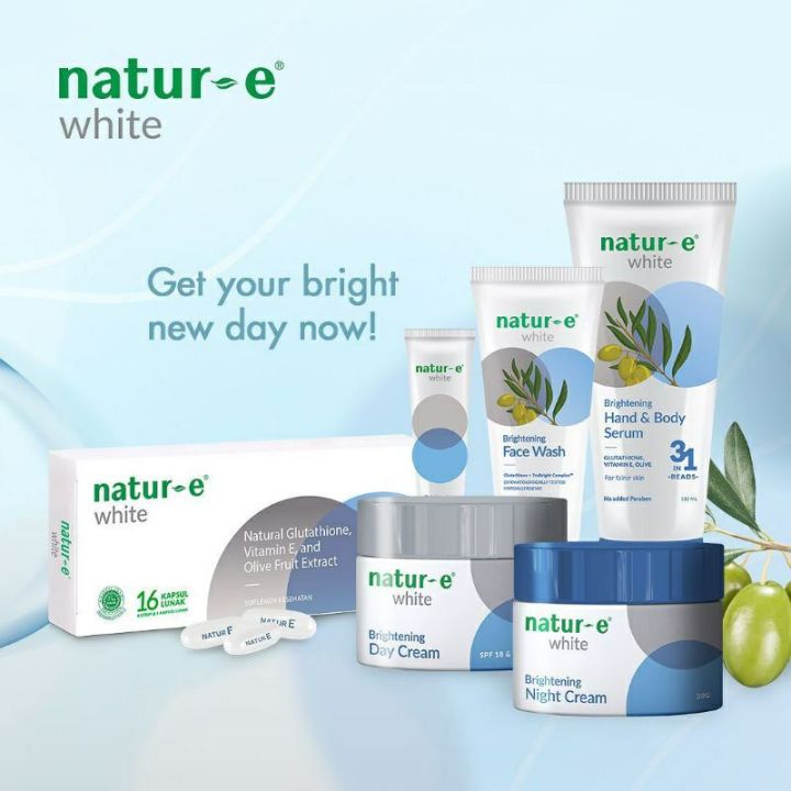 Natur-E White Brightening with Glutathione Face Wash 50mL l Day Cream l ...