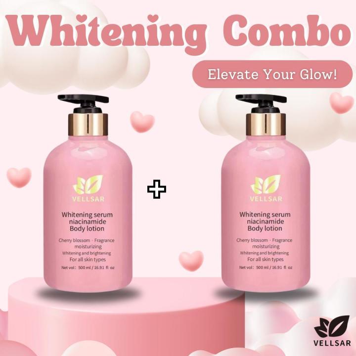 『BUY 1 TAKE 1』Vellsar Whitening Serum Niacinamide Body Lotion Sakura ...