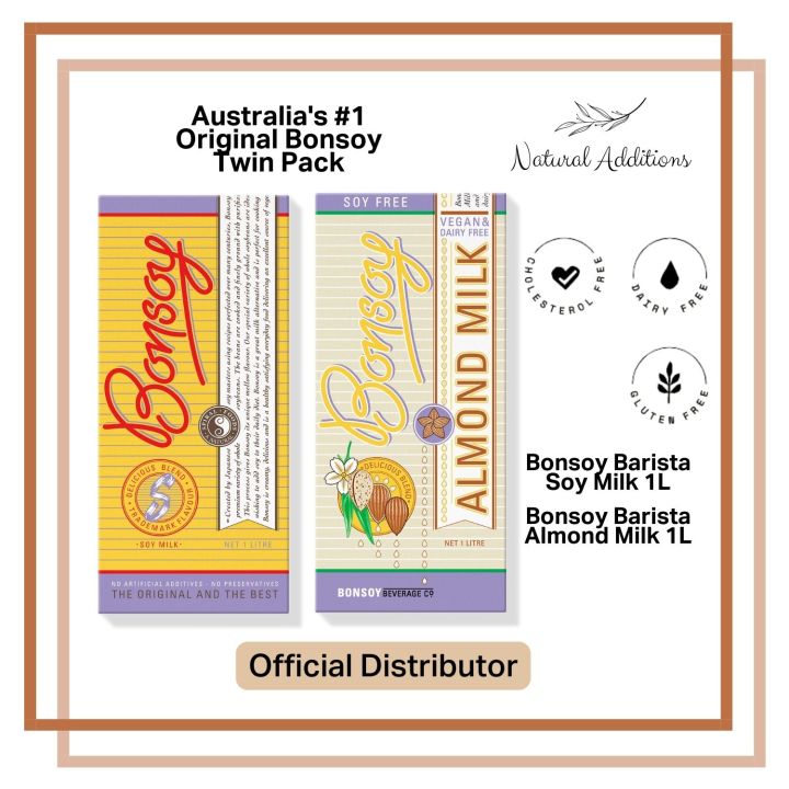 Bonsoy Bundle Pack (Soy Milk 1L and Almond Milk 1L) | Lazada PH